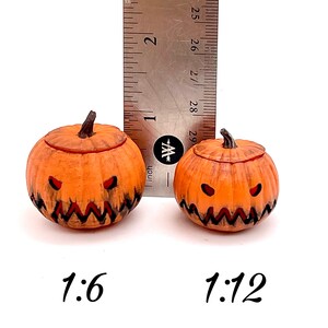 Miniature Halloween Pumpkin Lantern, Jack O' Lantern Dollhouse Decor - Etsy