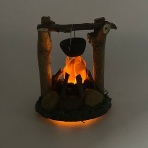 Miniature Bonfire, Campsite Picnic, Dollhouse Mini Campfire, Polymer ...
