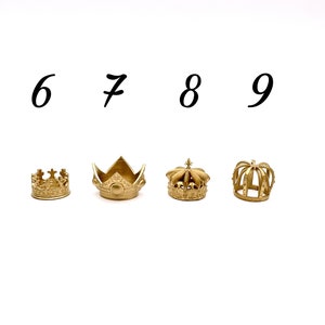 Miniature Crown for Doll, Fashion Royalty Gold Crown, 3d Printed Crown ...