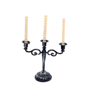 Miniature Halloween Candlestick With Candles, Dollhouse Accessory (1:6 ...