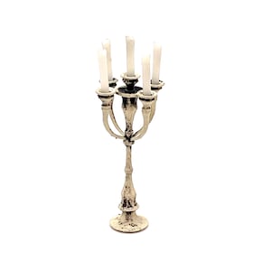 Miniature Halloween Candlestick With Candles, Dollhouse Accessory (1:6 ...