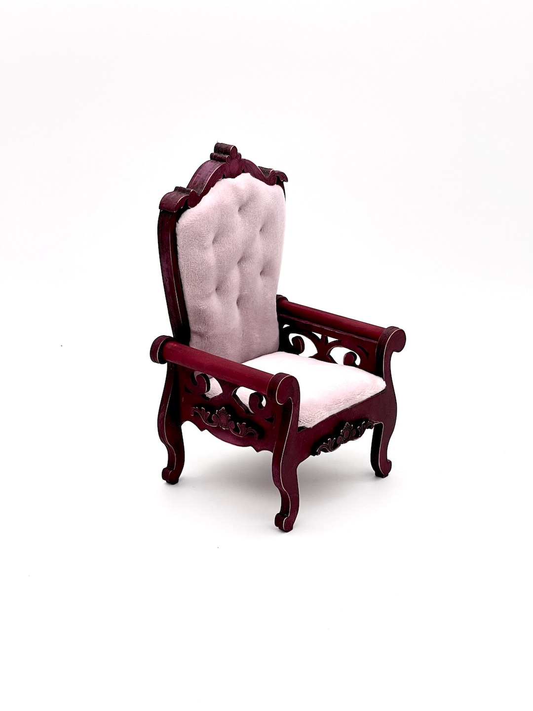 Miniature Throne for Doll, Dollhouse Armchair, Roombox Chair, Miniature ...