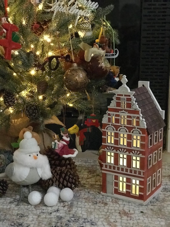 Wooden Lamp House Table Lamp House Amsterdam Collectible - Etsy