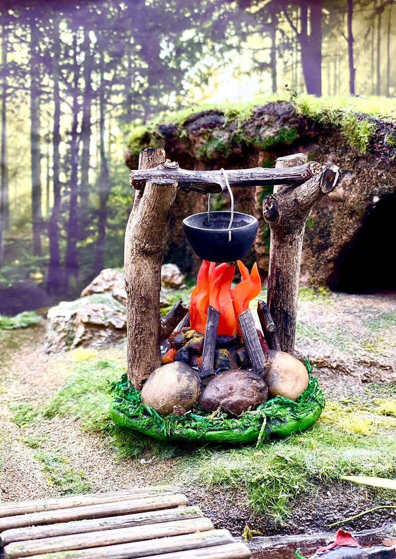 Miniature Bonfire Campsite Picnic Dollhouse Mini Campfire - Etsy
