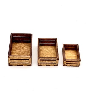 Miniature Wooden Box, Dollhouse Mini Crate, Farmhouse Decor - Etsy