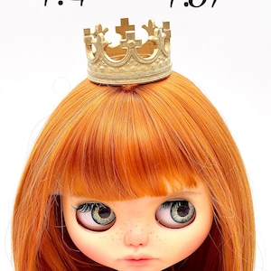 Miniature Crown for Doll, Fashion Royalty Gold Crown, 3d Printed Crown ...