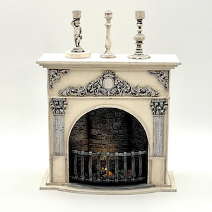 1:6 Miniature Fireplace, Dollhouse Furniture, Fireplace for Doll ...