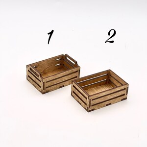 Miniature Wooden Box, Dollhouse Mini Crate, Farmhouse Decor - Etsy