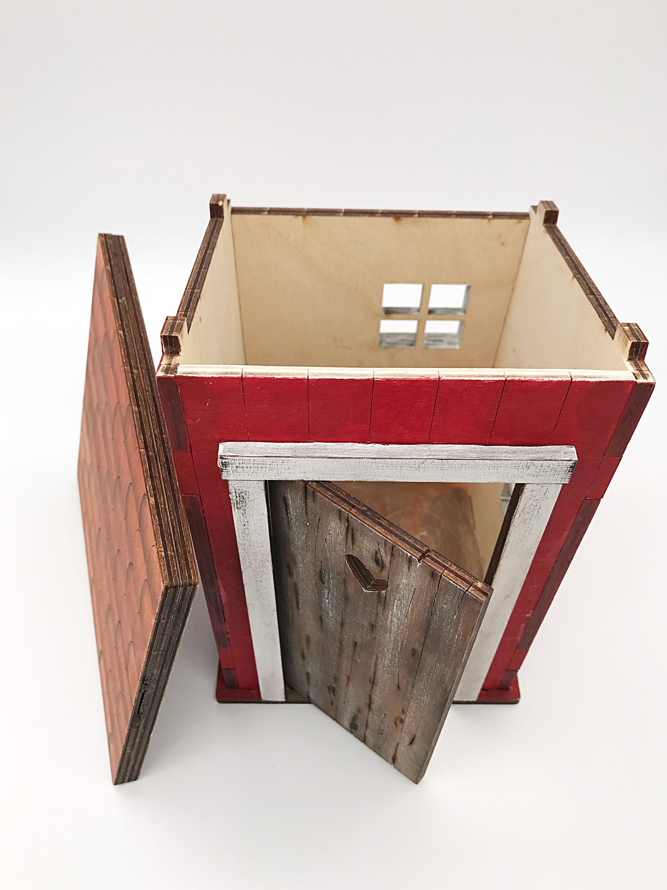 Miniature Wooden Rustic Dollhouse Vintage Outhouse Findus - Etsy