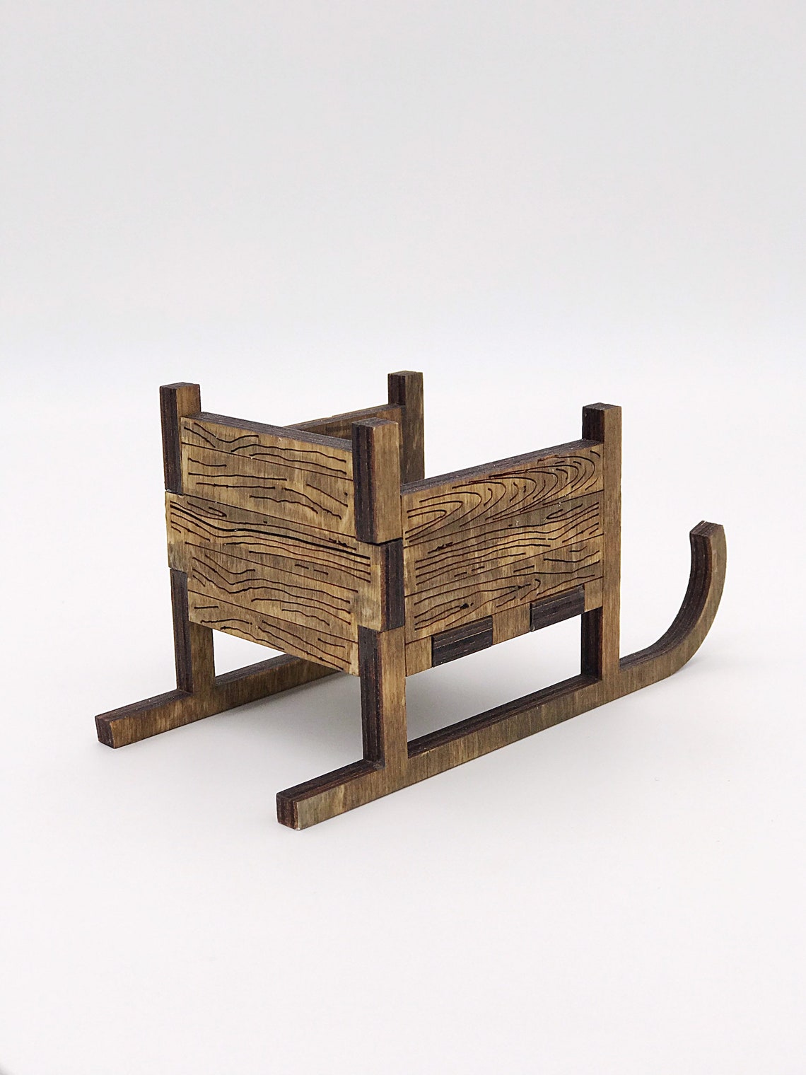 Miniature Wooden Sled Christmas Sled Decoration Christmas - Etsy