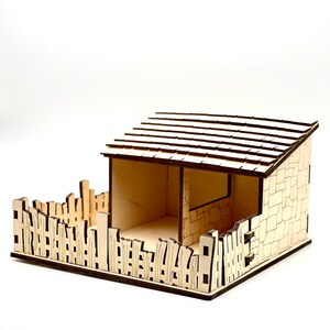 Wooden Play Pigsty, Waldorf Farm Barn, Toy Cowshed, Montessori Stable ...