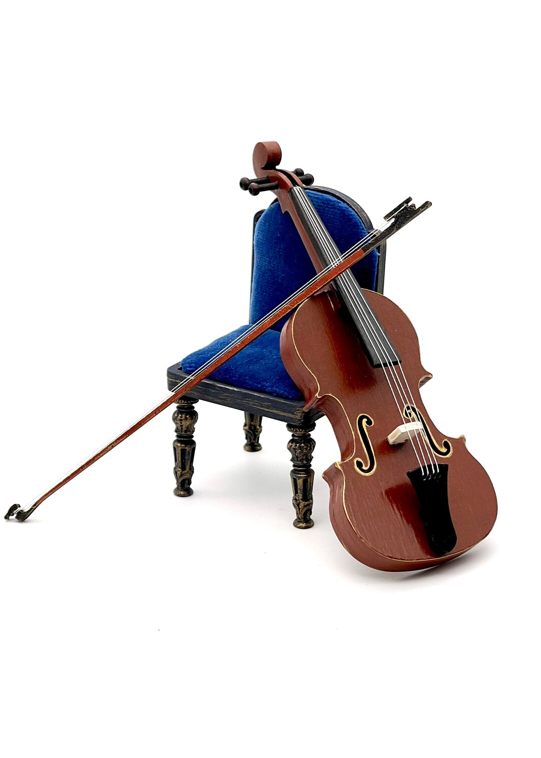 1:6 Miniature Cello, Musical Instrument for Doll, Vintage Cello for ...