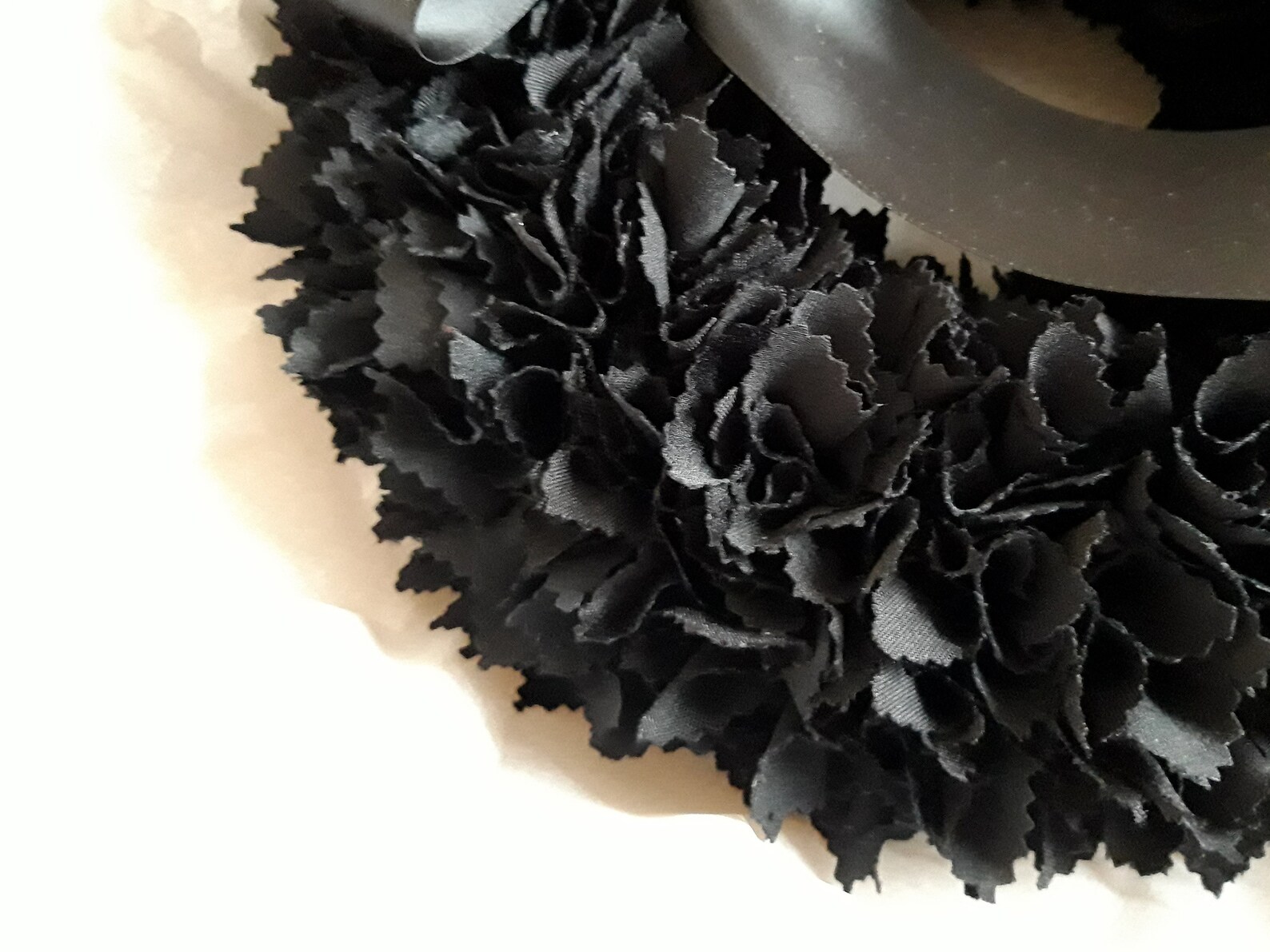 Black Wreath Black Mourning Wreath for Front Door Black - Etsy UK