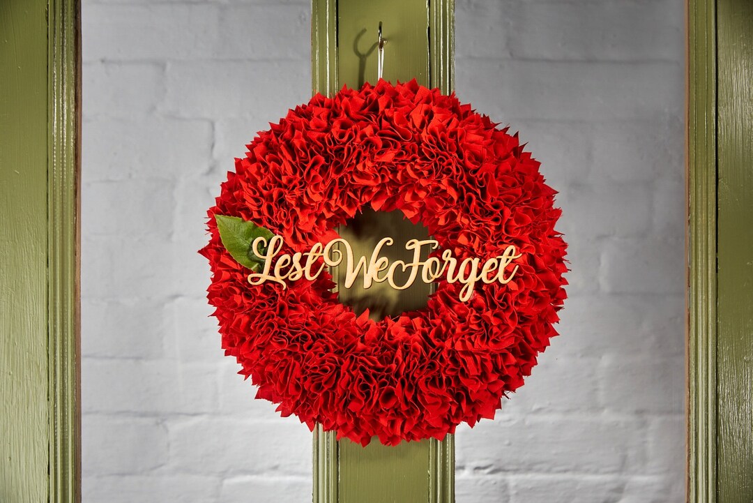 Poppy Wreath, Remembrance Day Wreath, Lest We Forget, Poppy Gift ...