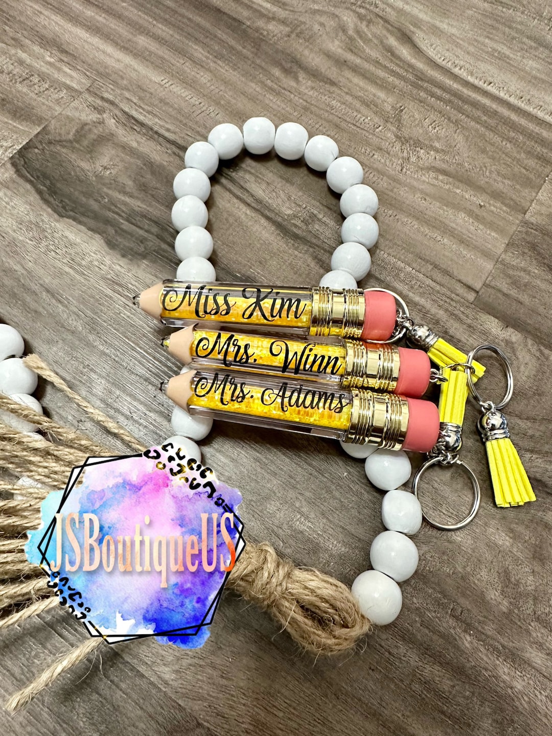 Personalized Teacher Keychains/ Gifts /pencil Keychains/ Cute Teacher ...