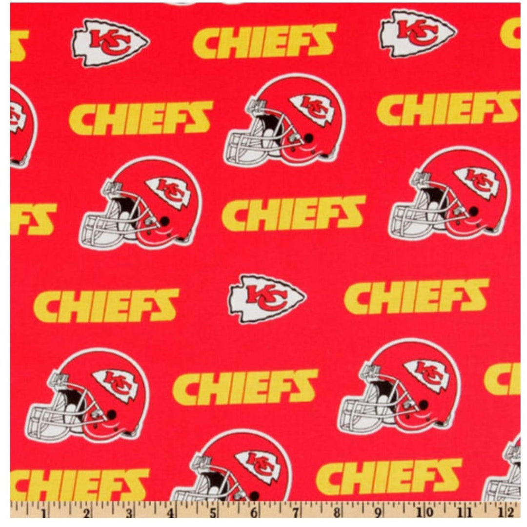 Chiefs Cotton Fabric by the Yard - Etsy