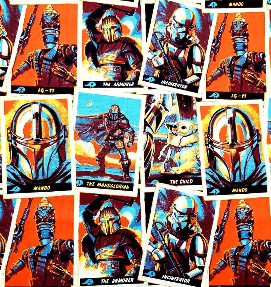 Mandalorian Cards Tela Calico de Algodón - Etsy España