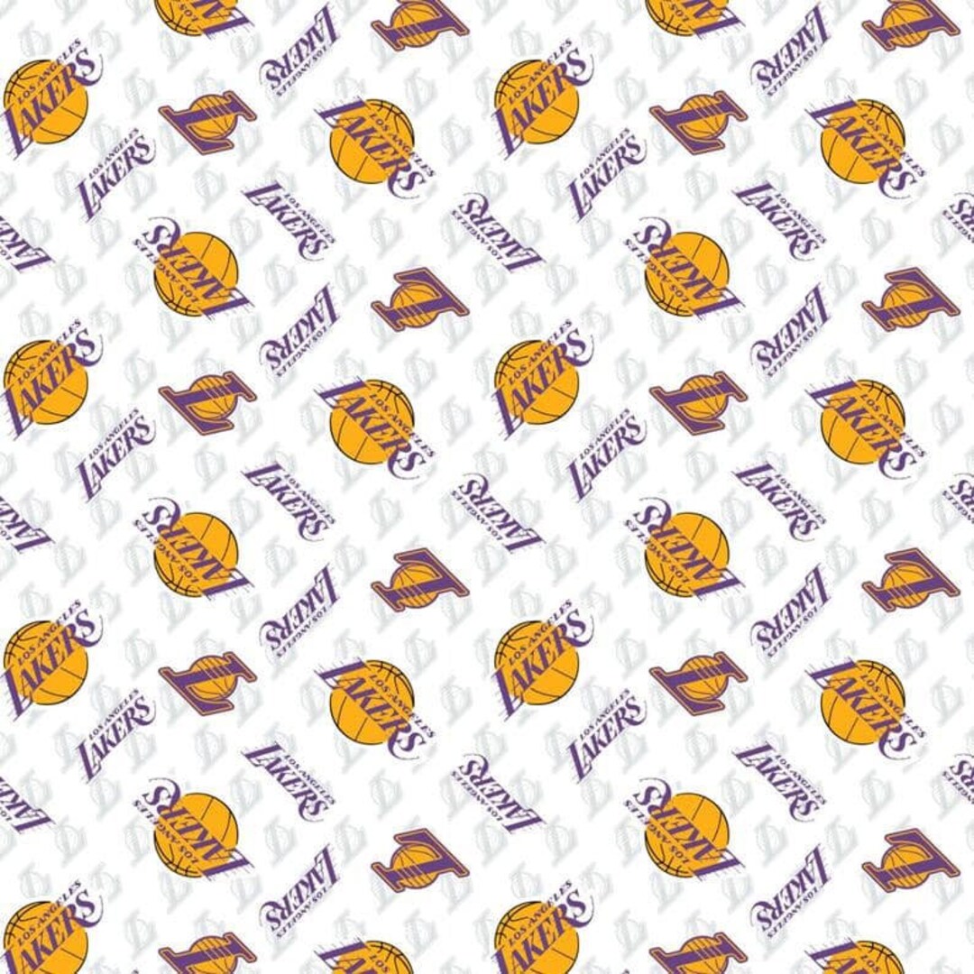Los Angeles Lakers Basketball Fabric Cotton by the Yard - Etsy