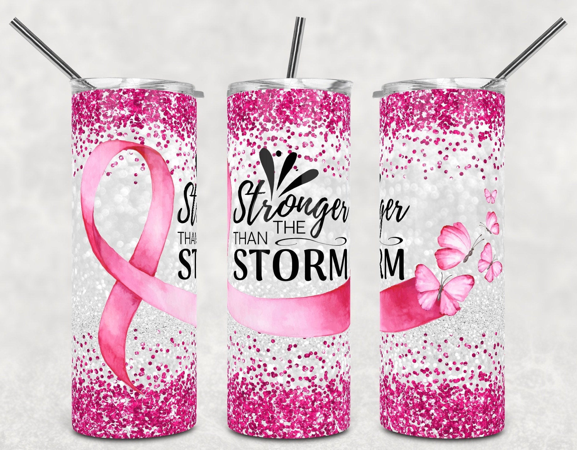 Art & Collectibles Breast cancer awareness Breast Cancer Tumbler Skinny ...