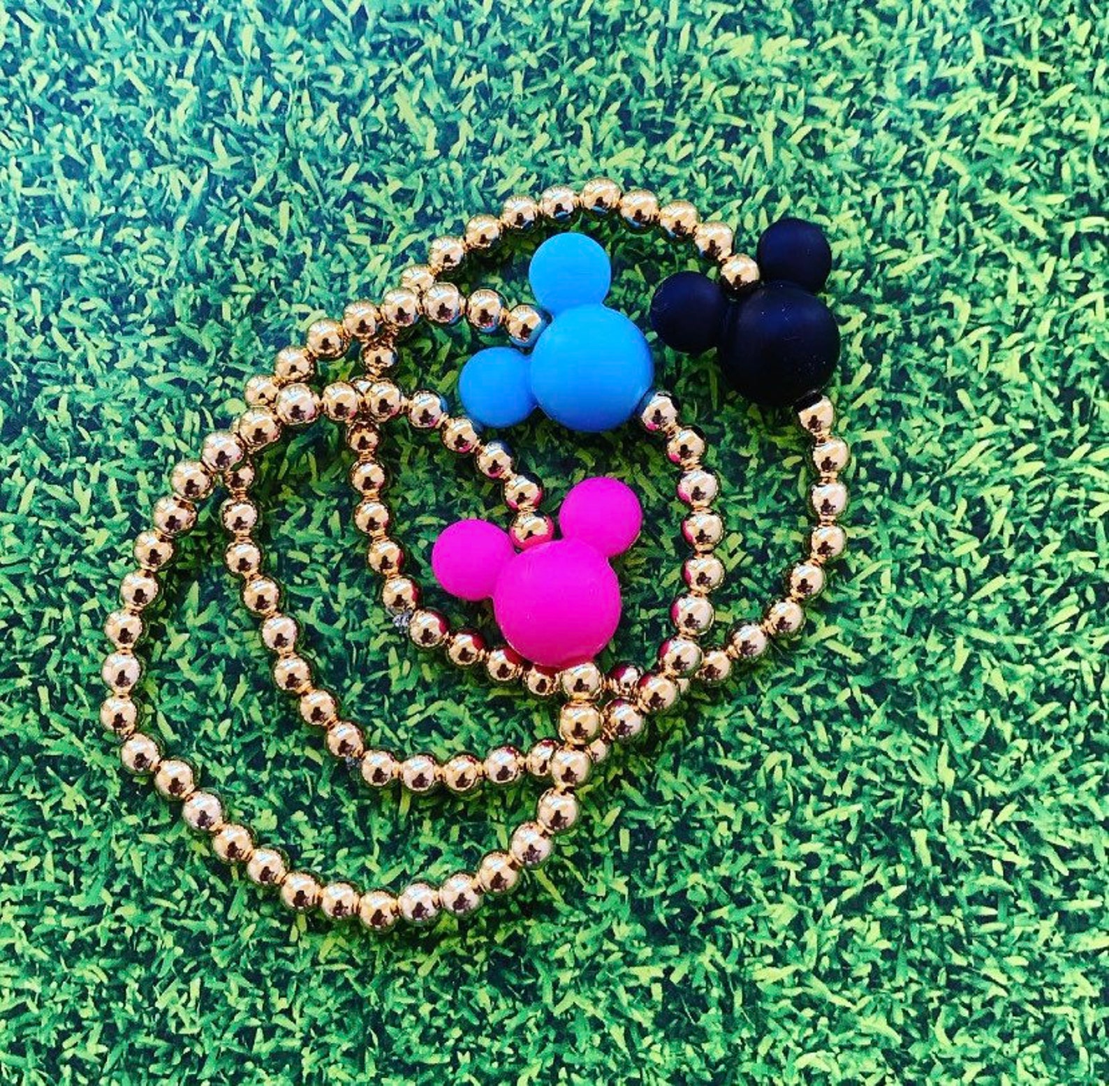 Mickey Mouse Beaded Bracelets - Etsy