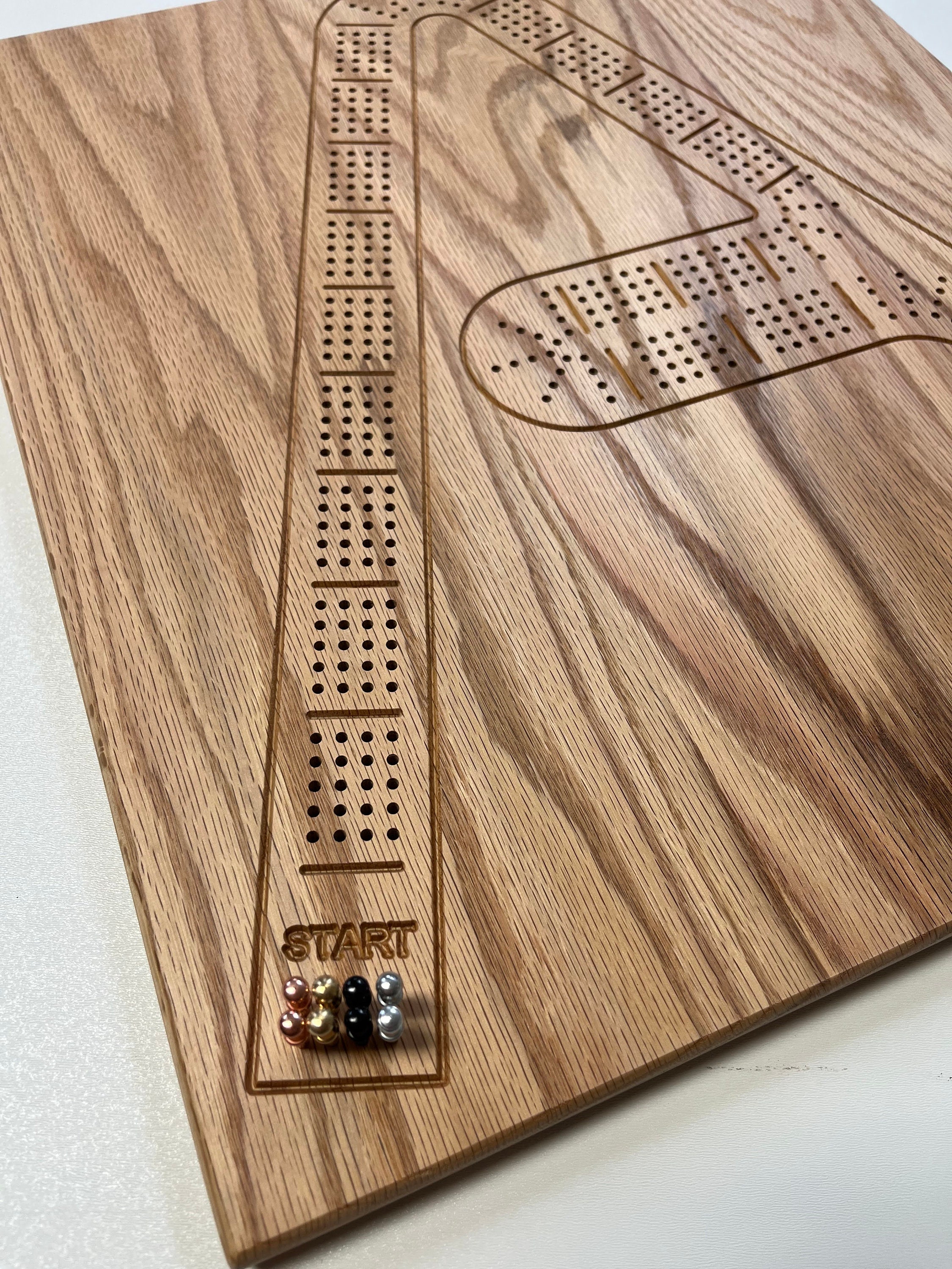 Custom Wood Cribbage Board - Letter A - Etsy