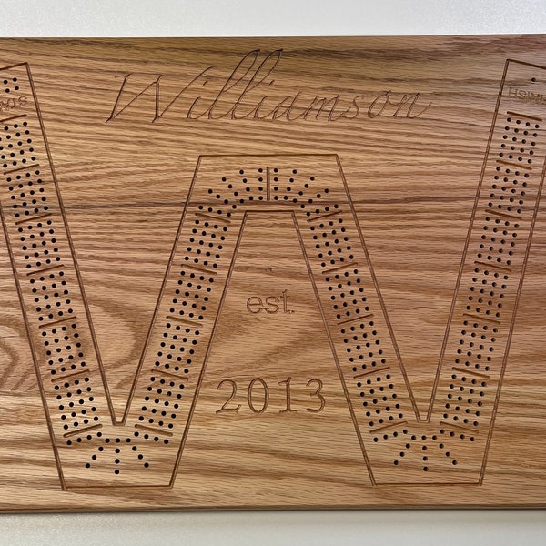 Letter Cribbage Board - Etsy
