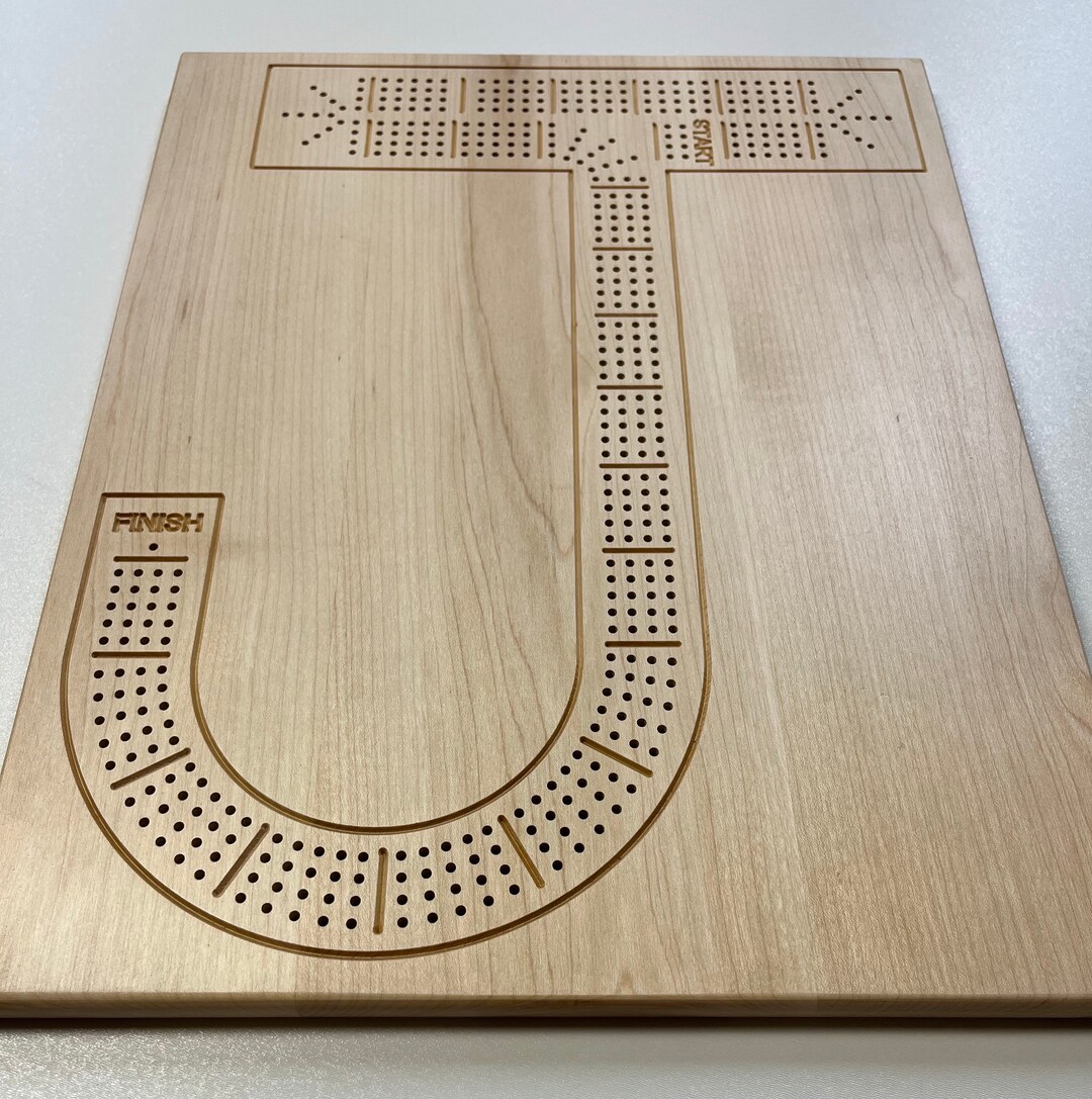 Custom Wood Cribbage Board - Letter J - Etsy
