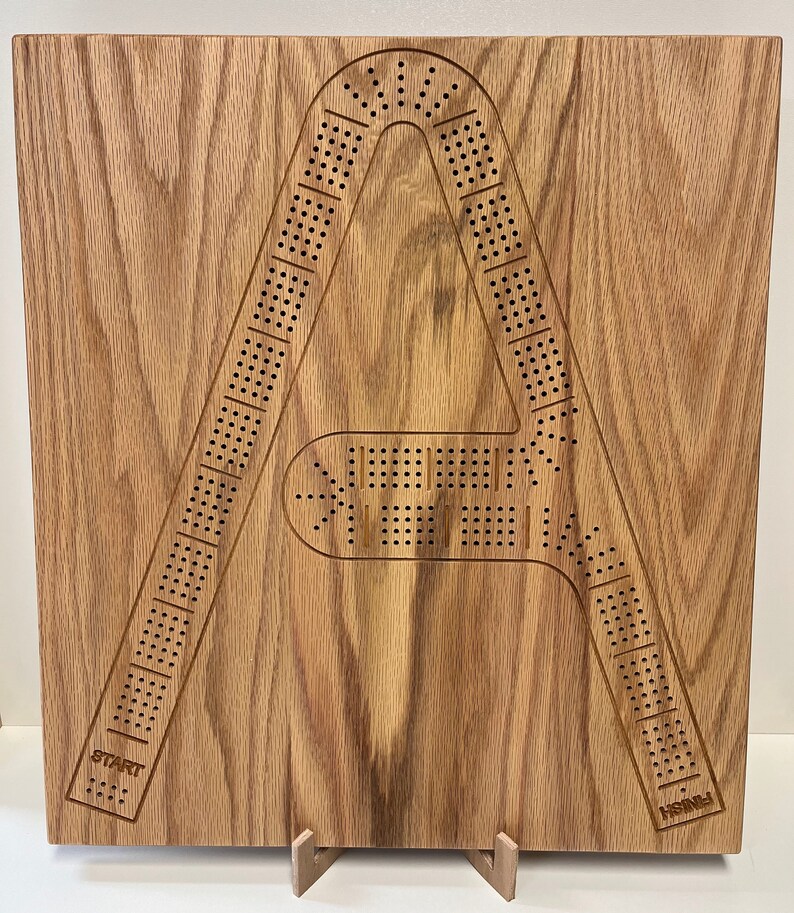 Custom Wood Cribbage Board - Letter A - Etsy