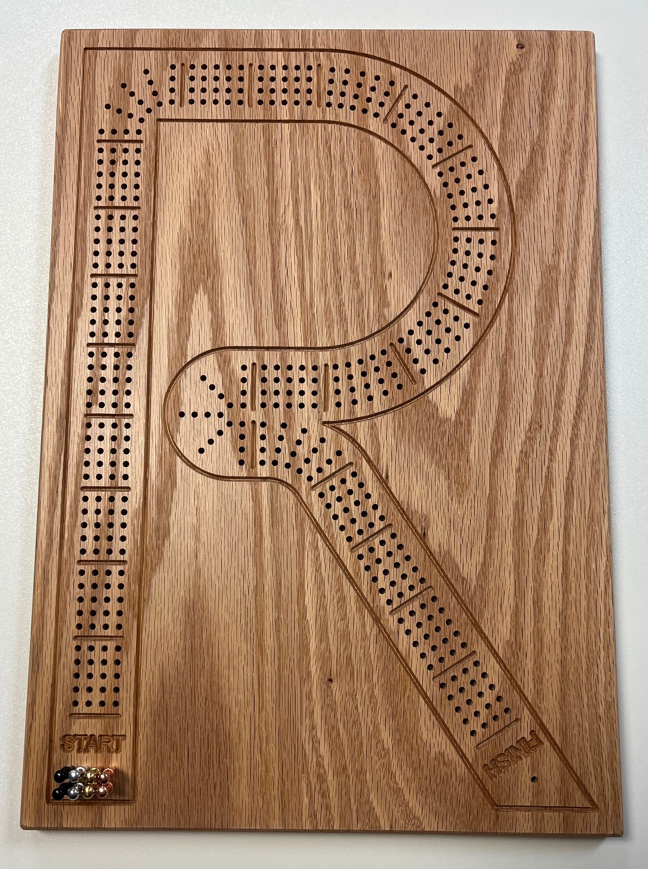 Custom Wood Cribbage Board - Letter R - Etsy