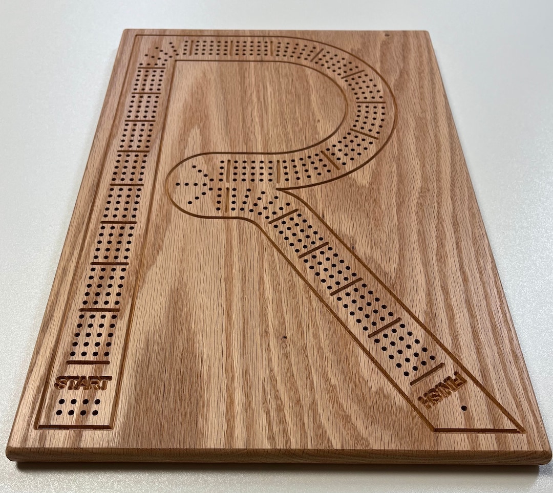 Custom Wood Cribbage Board - Letter R - Etsy