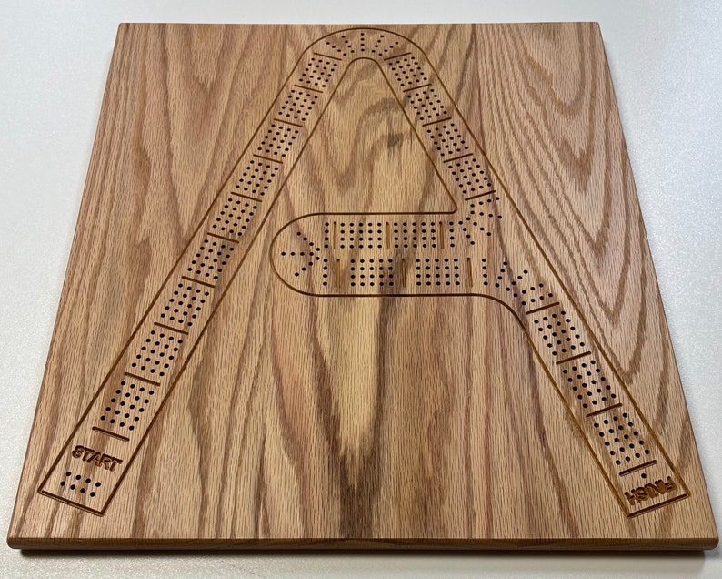 Custom Wood Cribbage Board - Letter A - Etsy