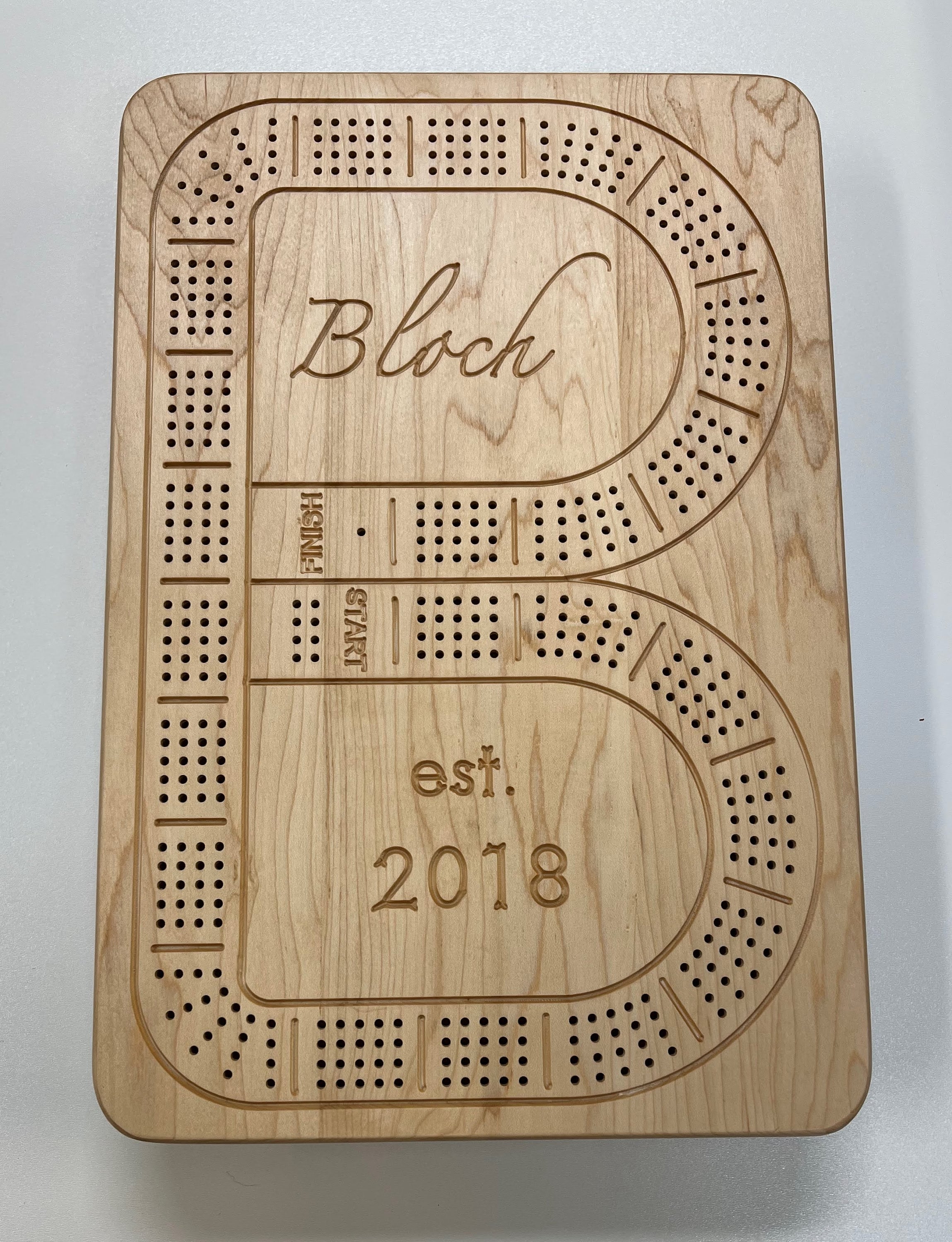 Custom Wood Cribbage Board - Letter B - Etsy