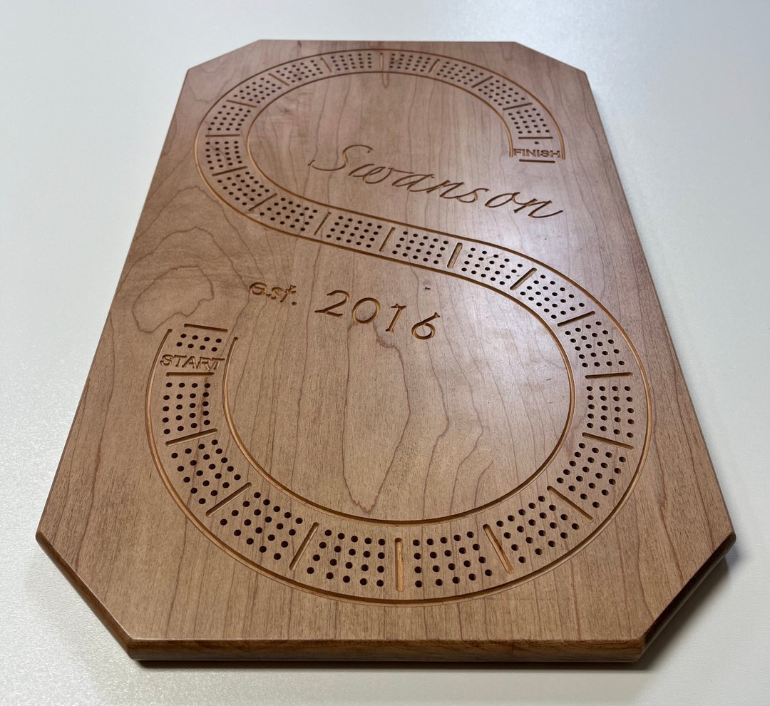 Custom Wood Cribbage Board - Letter S - Etsy