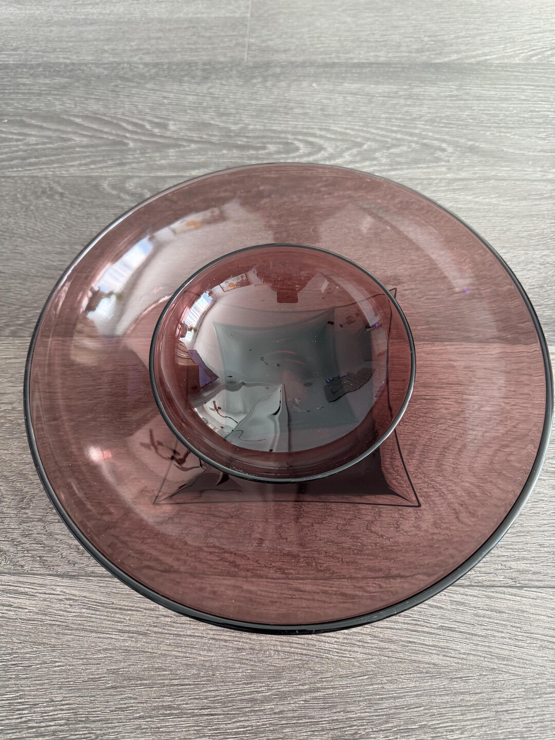 Purple MCM Glass Bowl Set - Etsy