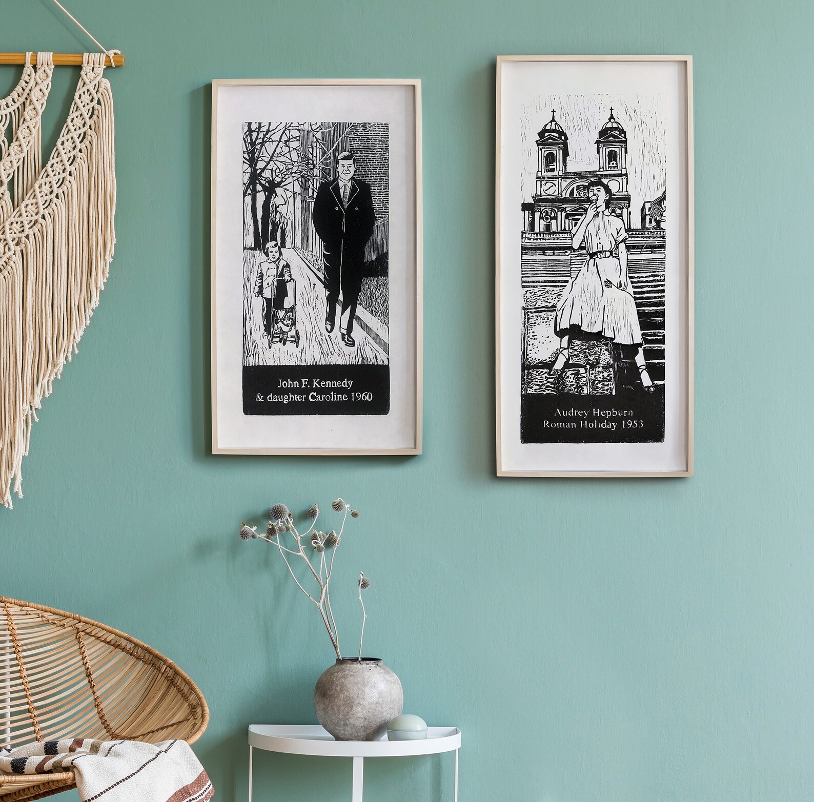 Audrey Hepburn, Roman Holiday 1953 Original Woodcut Art Print Poster ...