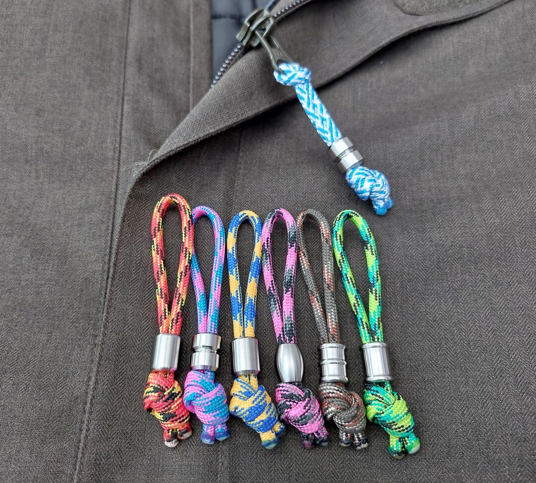 Titanium Paracord Zipper Pull / Zip Pull Tab / Mini Lanyard / Bag Coat ...