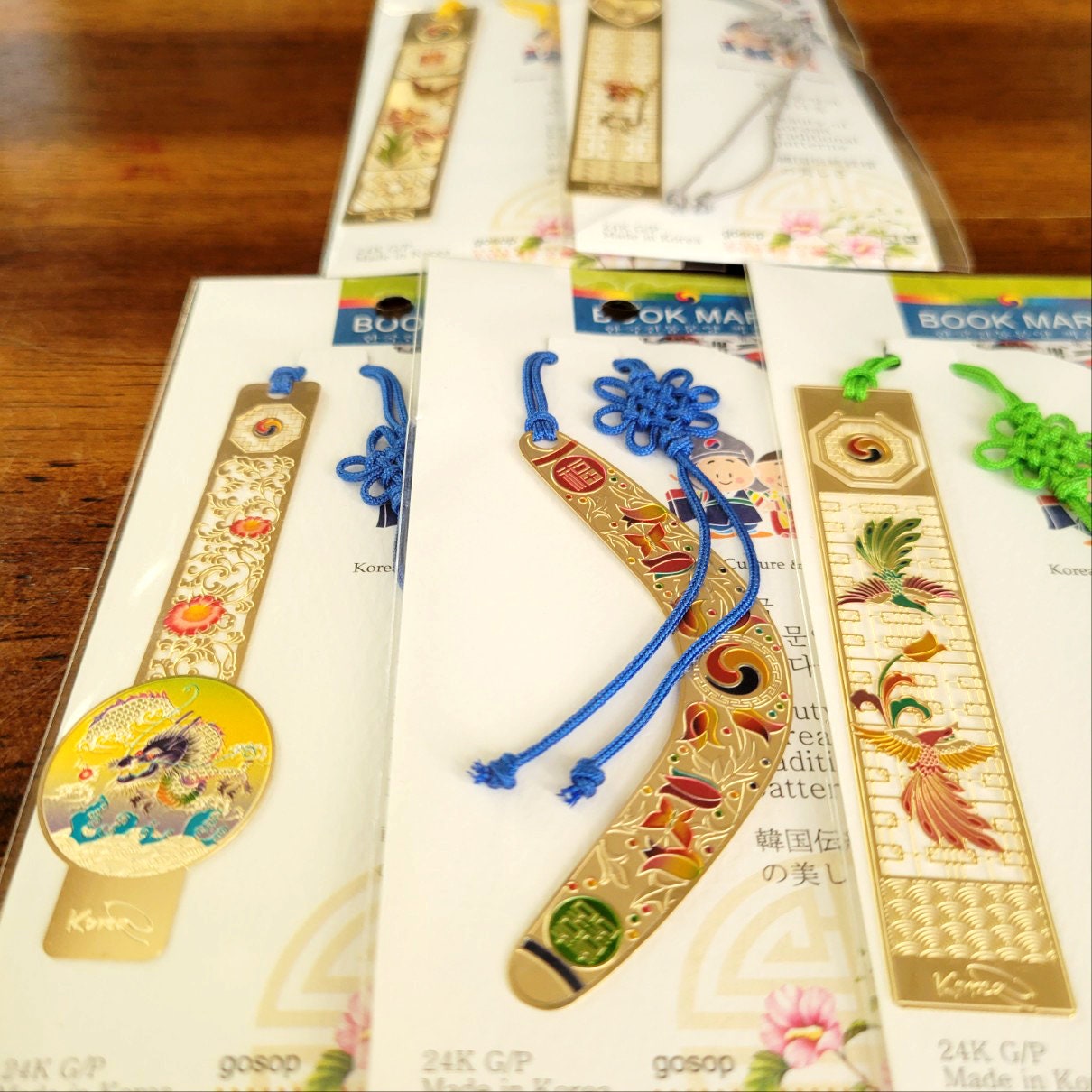 Korean Traditional Pattern Bookmarks Gold Color - Etsy
