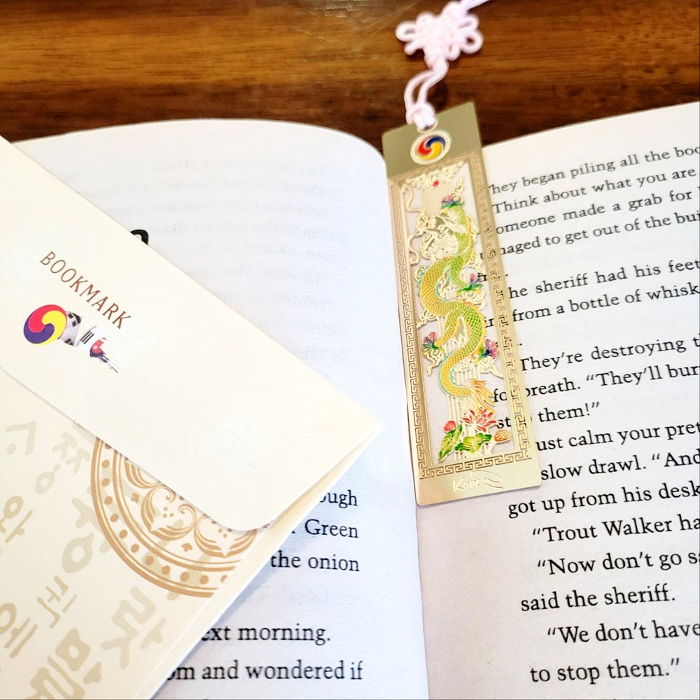 Korean Traditional Pattern Bookmarks Gold Color With Gift Envelope - Etsy