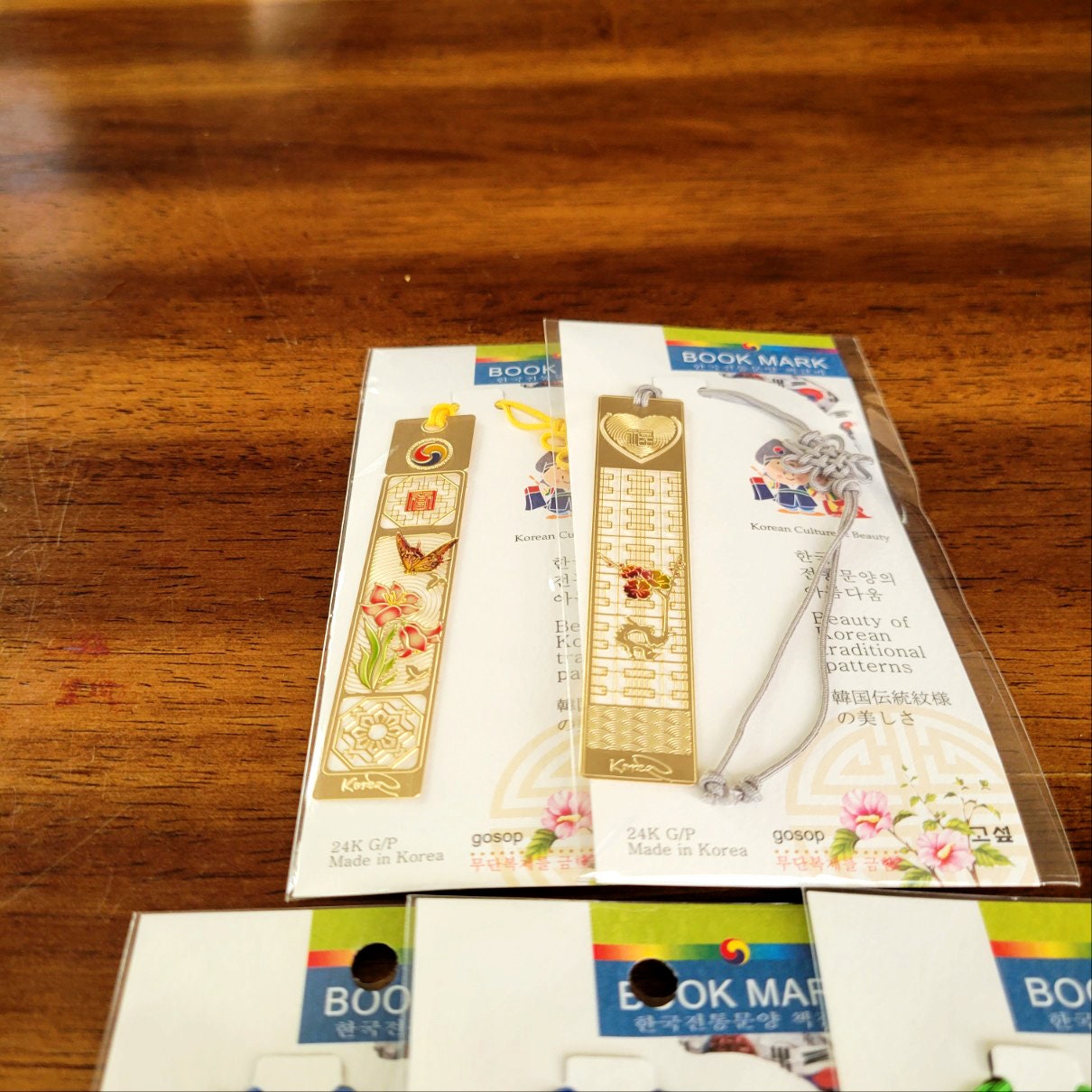 Korean Traditional Pattern Bookmarks Gold Color - Etsy