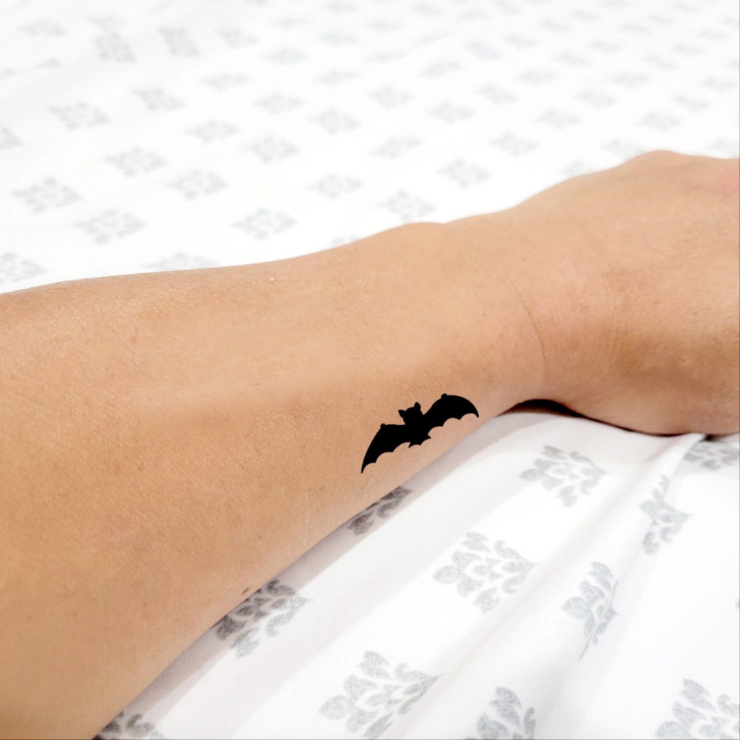 Bat Image 5pc Cute Tattoo Sticker Handmade Temporary Fake Tattoo - Etsy