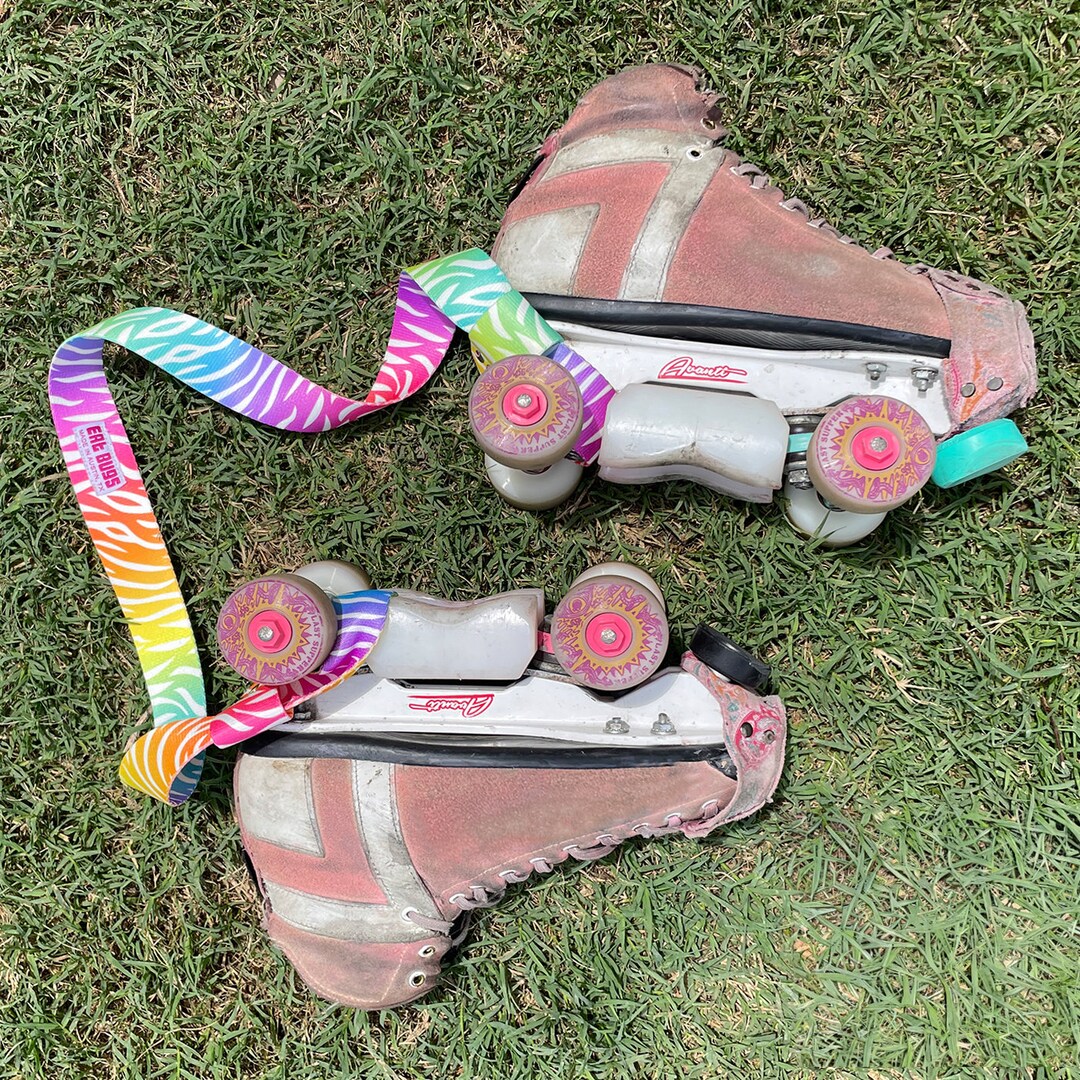 Rainbow Zebra Roller Skate Leash, Skate Strap, Yoga Mat Strap - Etsy