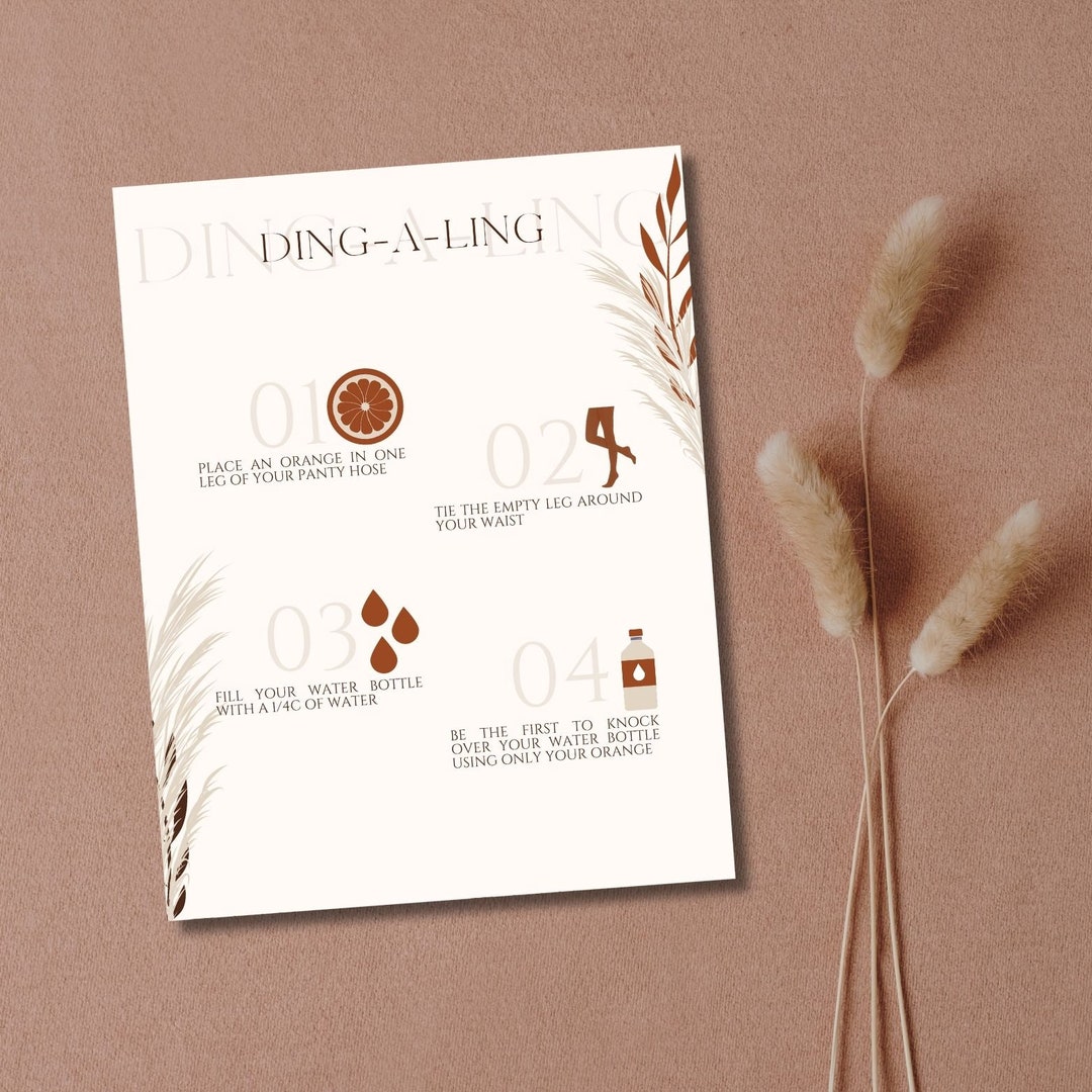 Boho Water Bottle Game, Boho Bachelorette Party Game, Printable Water ...