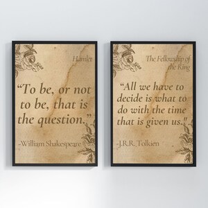 Book Quote Posters Set of 10 DIGITAL Downloads, Classroom Decor ...