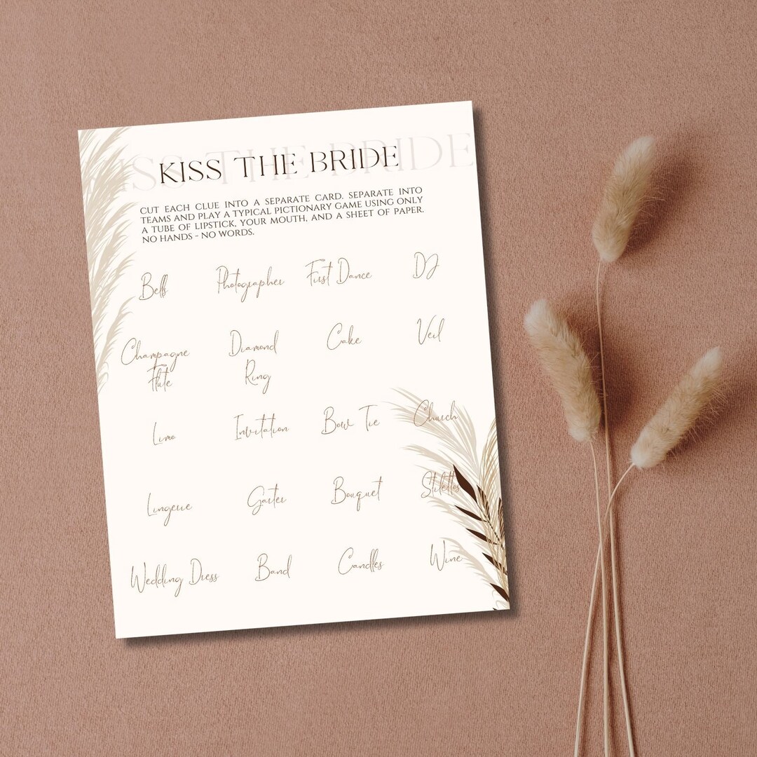 Boho Pictionary Game, Clean Version, Boho Bachelorette Party Game ...