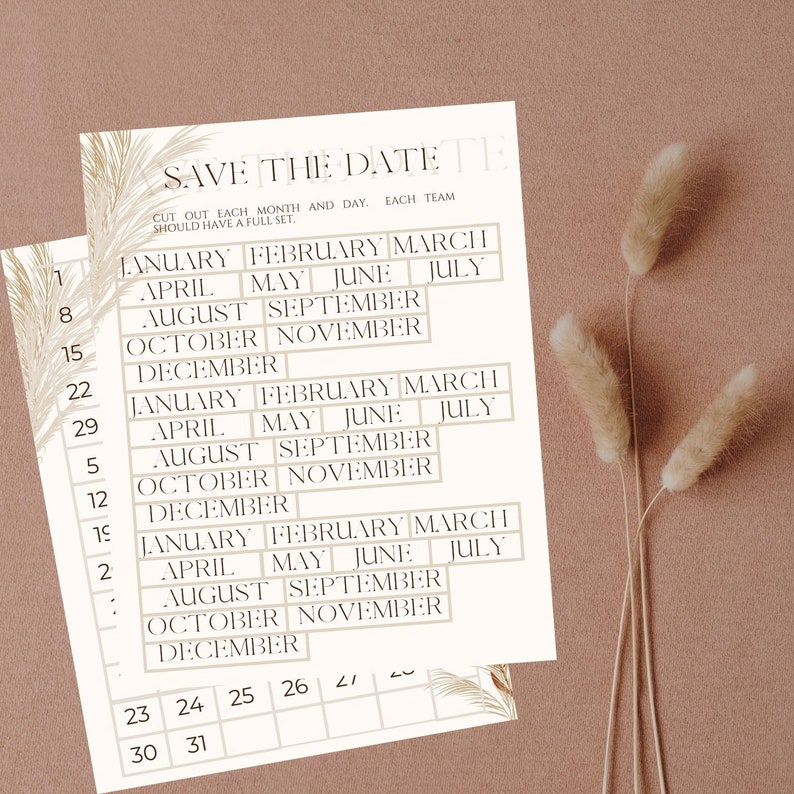 Boho Save the Date Game, Boho Bachelorette Party Game, Printable Save ...