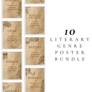 Literary Genre Poster Download, Classroom Decor, Library Decor, Book ...