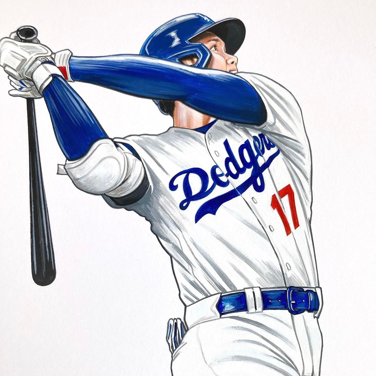 PRINT of Acrylic Painting shohei Ohtani, Dodgers - Etsy