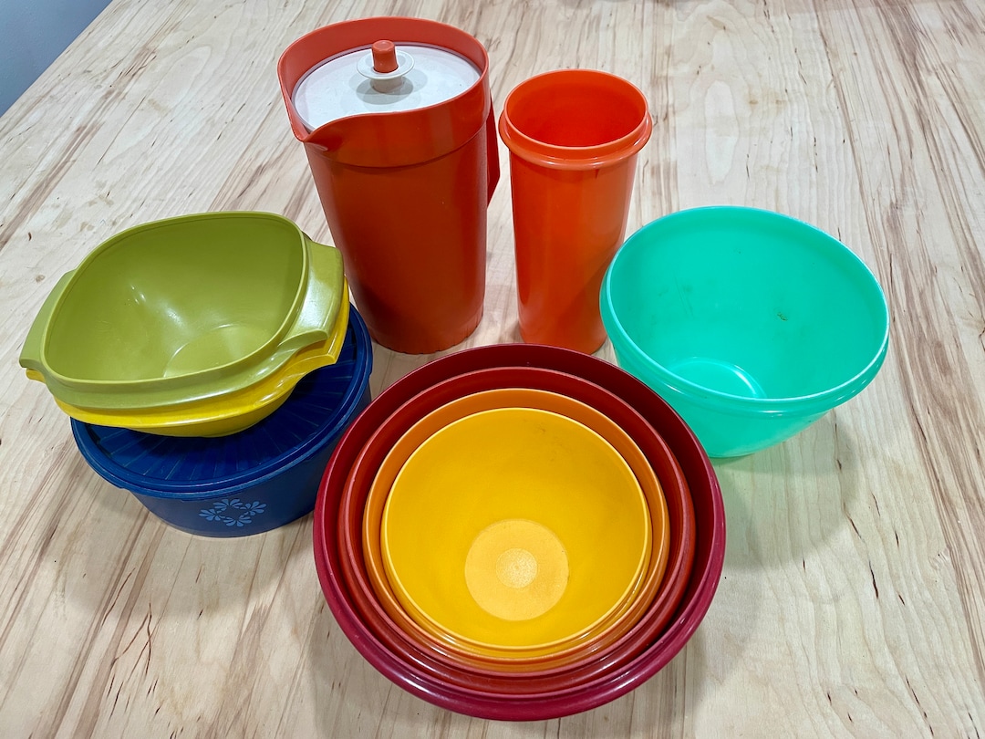 Vintage Tupperware Bundle Antique Mixing Bowls Retro Kitchen - Etsy