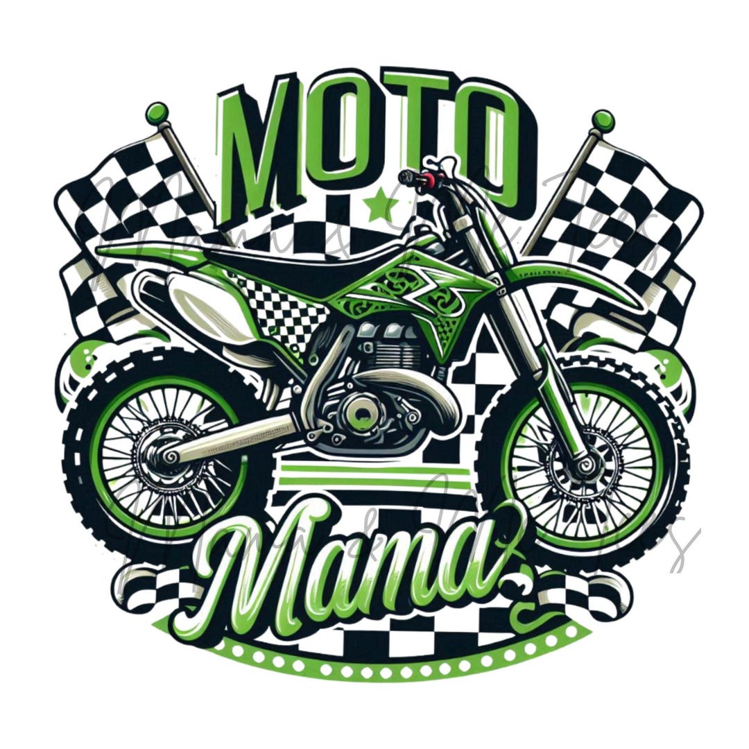 Green Moto Mama - PNG FILE - Etsy