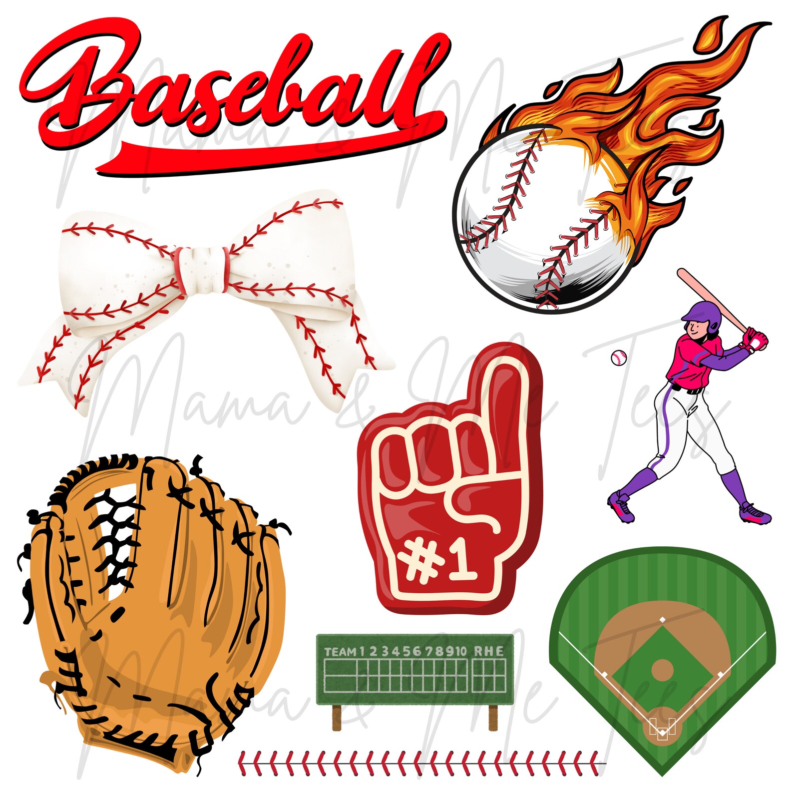 Baseball Collage/ PNG FILE - Etsy